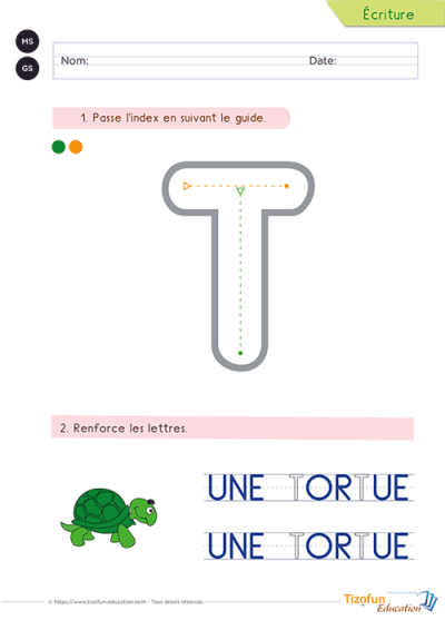 Feuilles Écriture Maternelle MS – Découvrir les Lettres Capitales ...