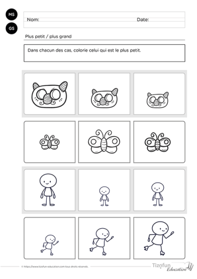 Classer selon la taille en maternelle : activités et jeux amusants ...