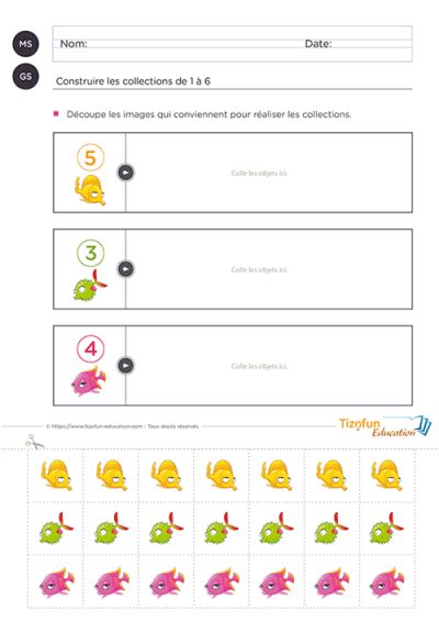 Construire les Collections Jusqu'à 10 en Maternelle - Tizofun Education ...