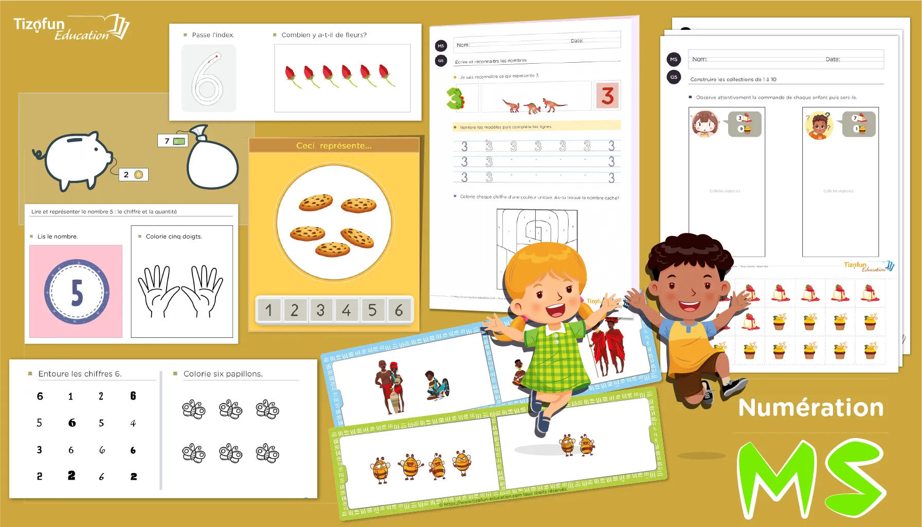 Exercices de numération maternelle MS : Fiches et jeux éducatifs - Tizofun Education - Soutien ...