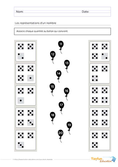 Représentation des nombres de 1 à 10 en GS et CP : Activités et Fiches ...