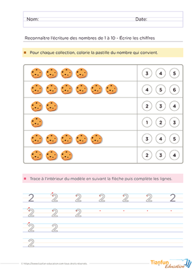 Apprendre à écrire les chiffres en GS : Activités et exercices ...