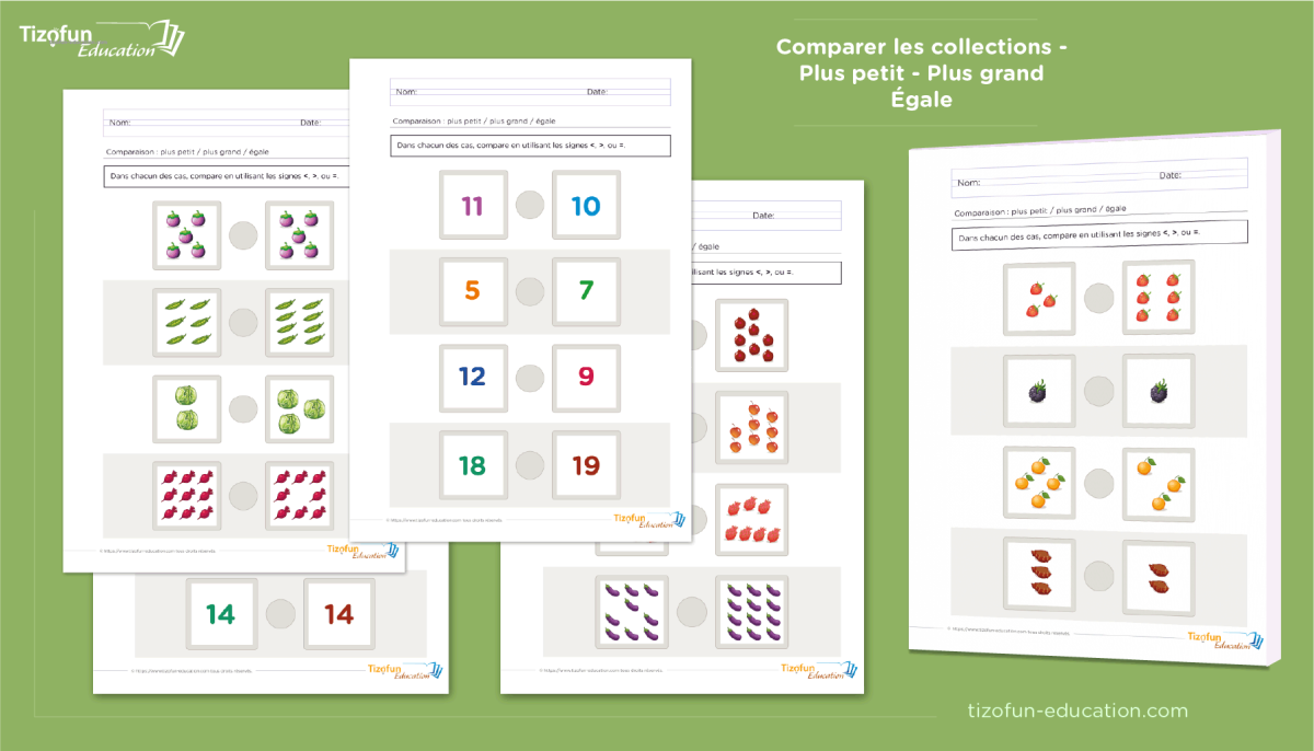 Activités de comparaison des quantités en maternelle : Jeux et ...