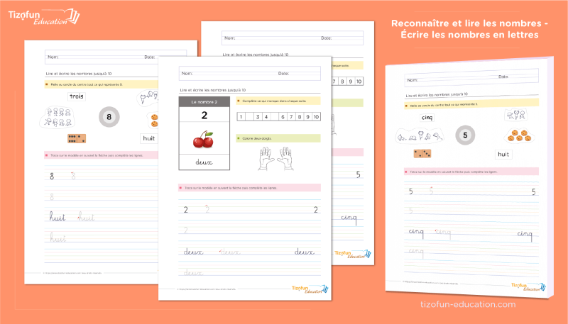 Fiches pédagogiques pour apprendre les nombres en GS et CP - Tizofun ...