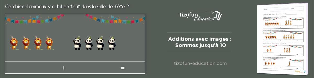 Addition avec images jusqu'à 10 - Exercices d’addition pour enfants ...