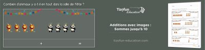 Addition avec images jusqu'à 10 - Exercices d’addition pour enfants ...