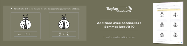 Apprendre l'addition jusqu'à 10 avec des coccinelles : Fiches et ...