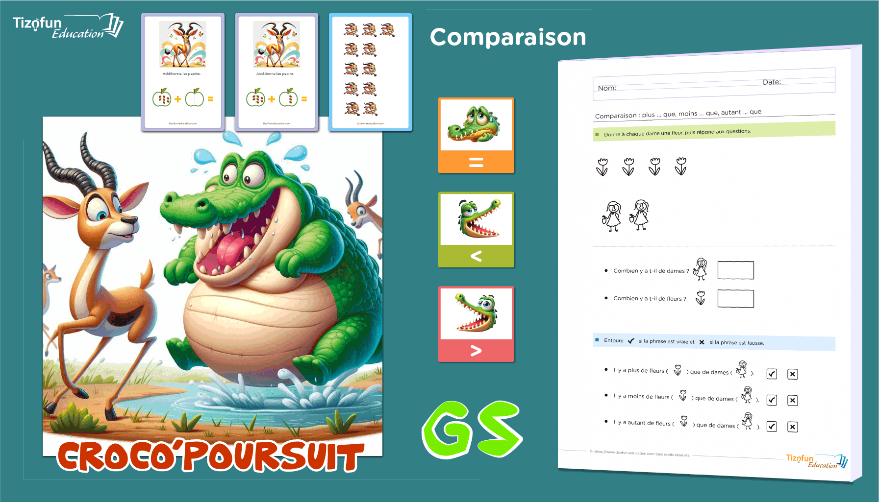 Activités de comparaison des quantités en maternelle : Jeux et ...