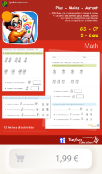 Exercices de comparaison des quantités pour enfants : plus, moins ...