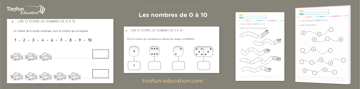 Apprendre les nombres de 1 à 10 CP avec des fiches d'exercices ...