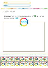 Exercices et activités ludiques sur le nombre 100 au CP et CE1 ...