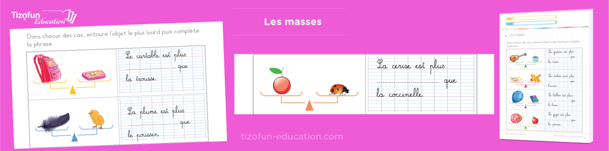 Comparer les masses dès le primaire : lourd ou léger - Tizofun ...